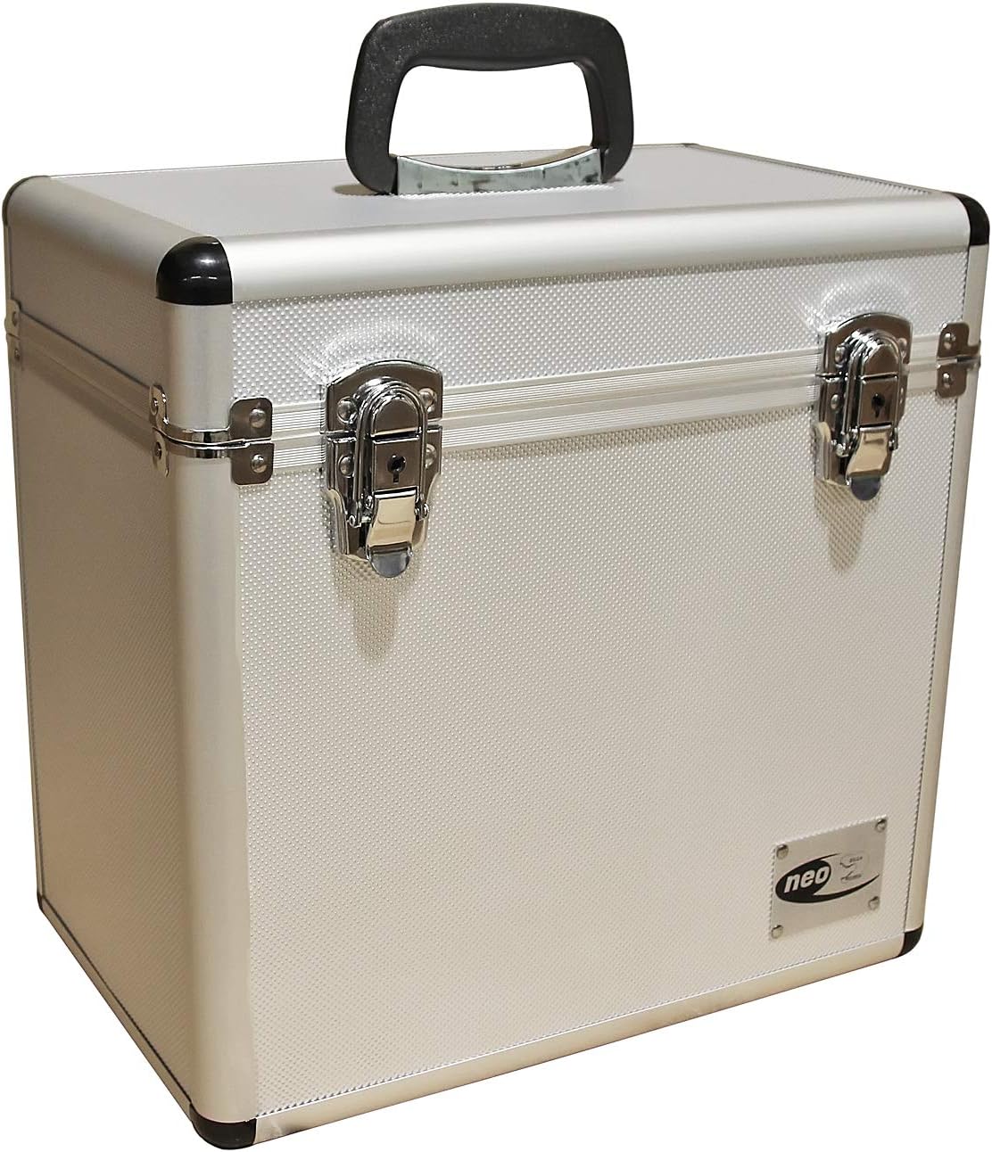 12” LP ALUMINIUM STORAGE STRONG CASE VINYL RECORD SILVER DJ TOUGH 50 ...