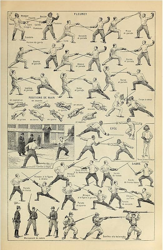 Amazon.com: Vintage Poster Print Art Fleuret Competition Sport Fencing ...
