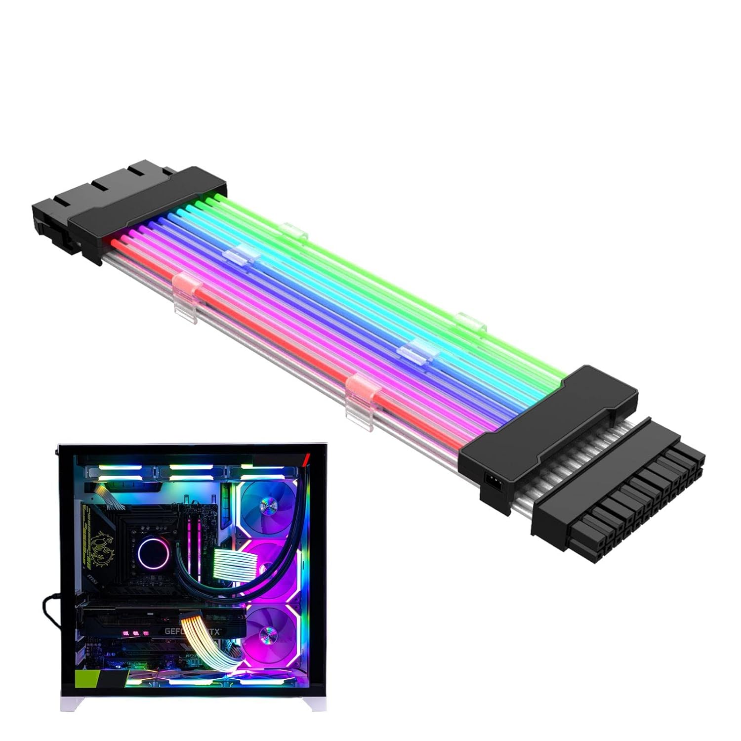 Amazon.com: NULYUNZE RGB Power Supply Cables, Addressable RGB Power ...