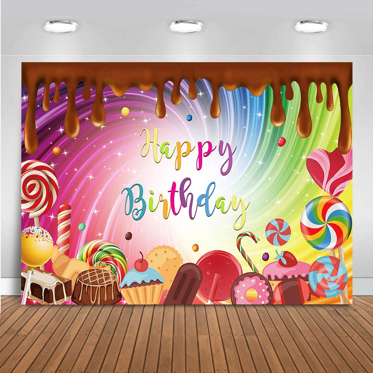 Buy Moca Children Birthday Party Backdrops Sweet Chocolate Theme ...
