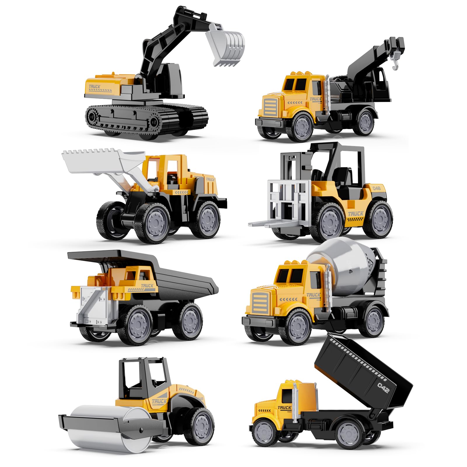 Snapklik.com : Mini Construction Vehicles,8Pcs Construction Toys Set ...