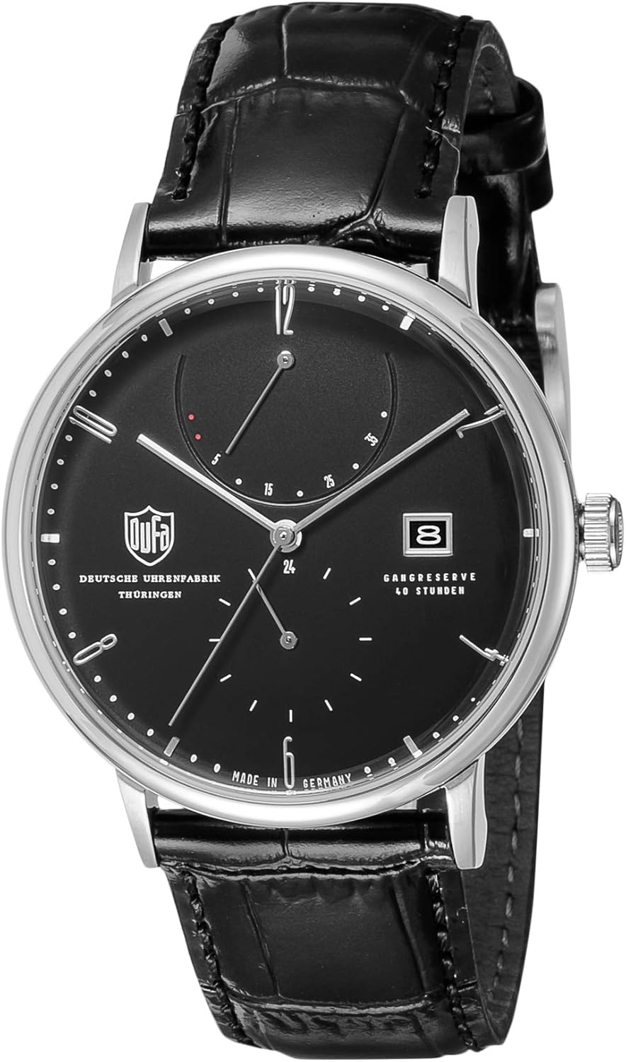 Amazon | [ドゥッファ] 腕時計 Albers Automatic アルバース オートマティック 文字盤 ブラック ステンレススチール 自動巻 42MM ドイツ Watch DF ...