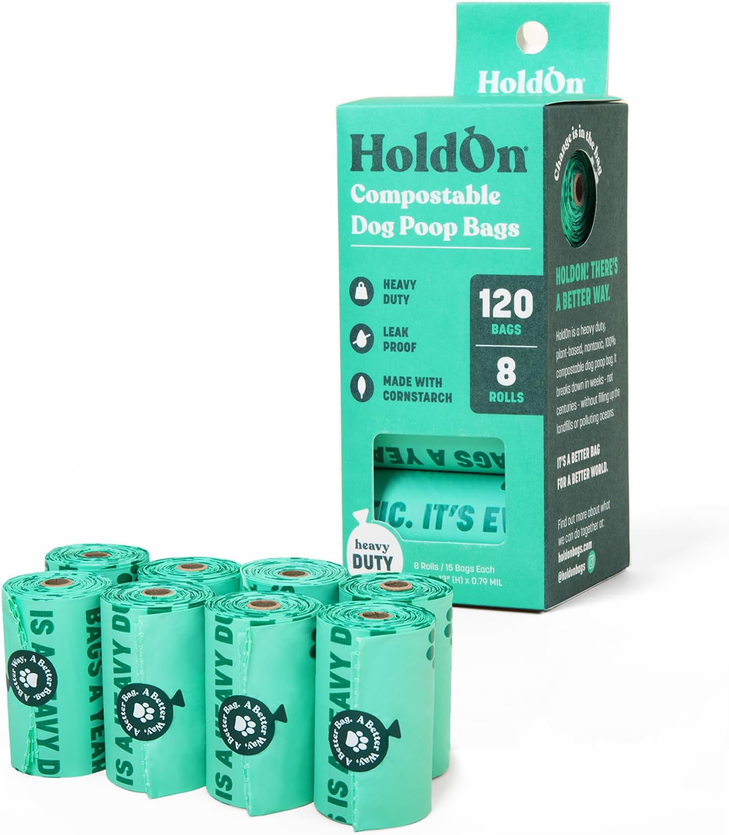 Amazon.com: Pet Waste Dog Poop Bag Rolls 100% Biodegradable, Durable ...