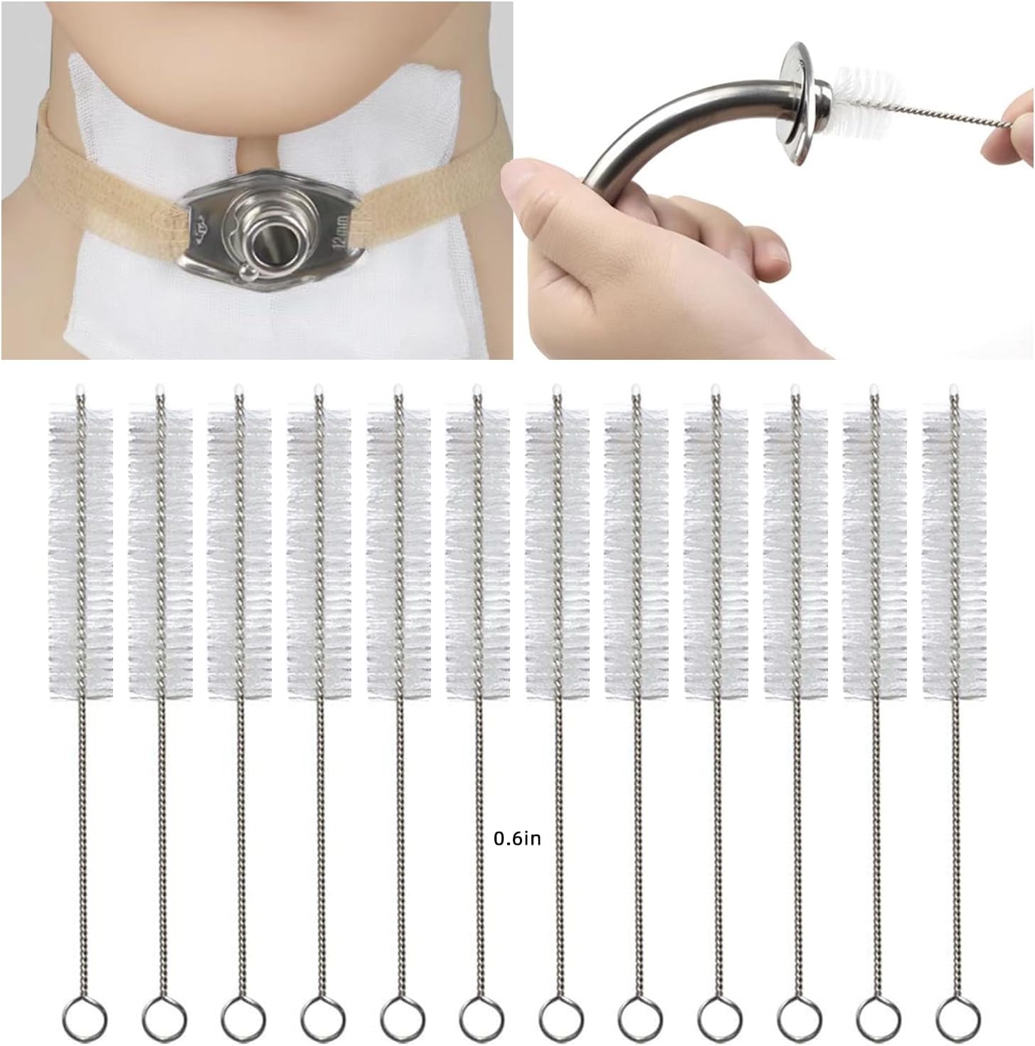 Amazon.com: Tracheostomy Cleaning Brushes, 10pcs Bendable Trach Tube ...