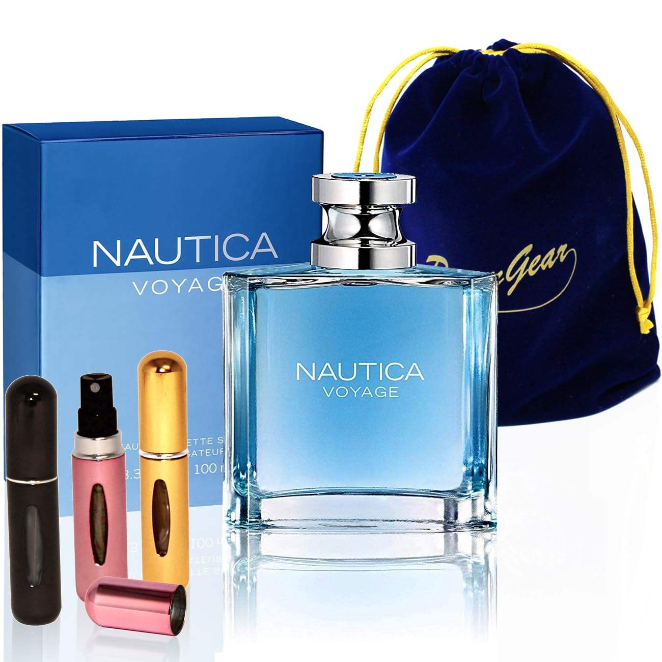 Gift/Travel Bundle for Nautica Voyage Eau De Toilette, Cologne for Men ...