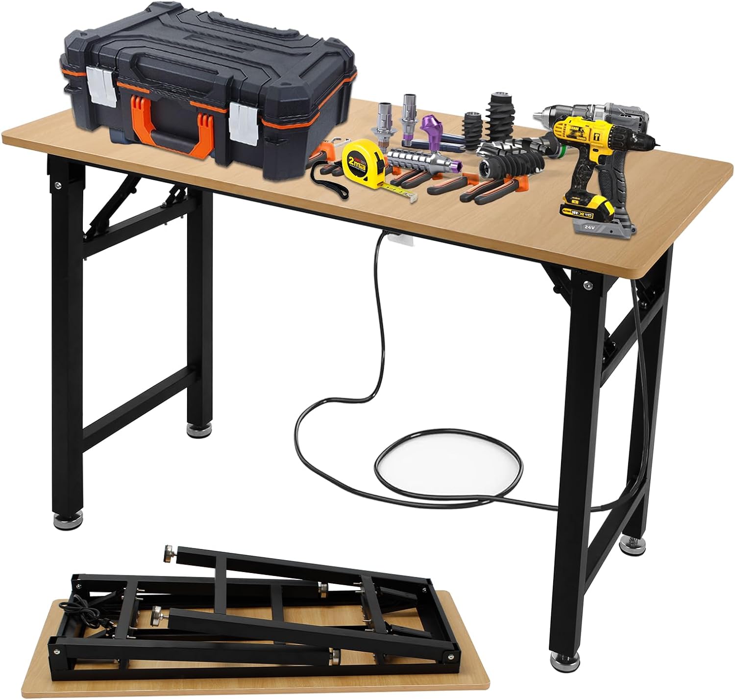 Foldable Workbench with Power Outlet,48 Inch Australia | Ubuy