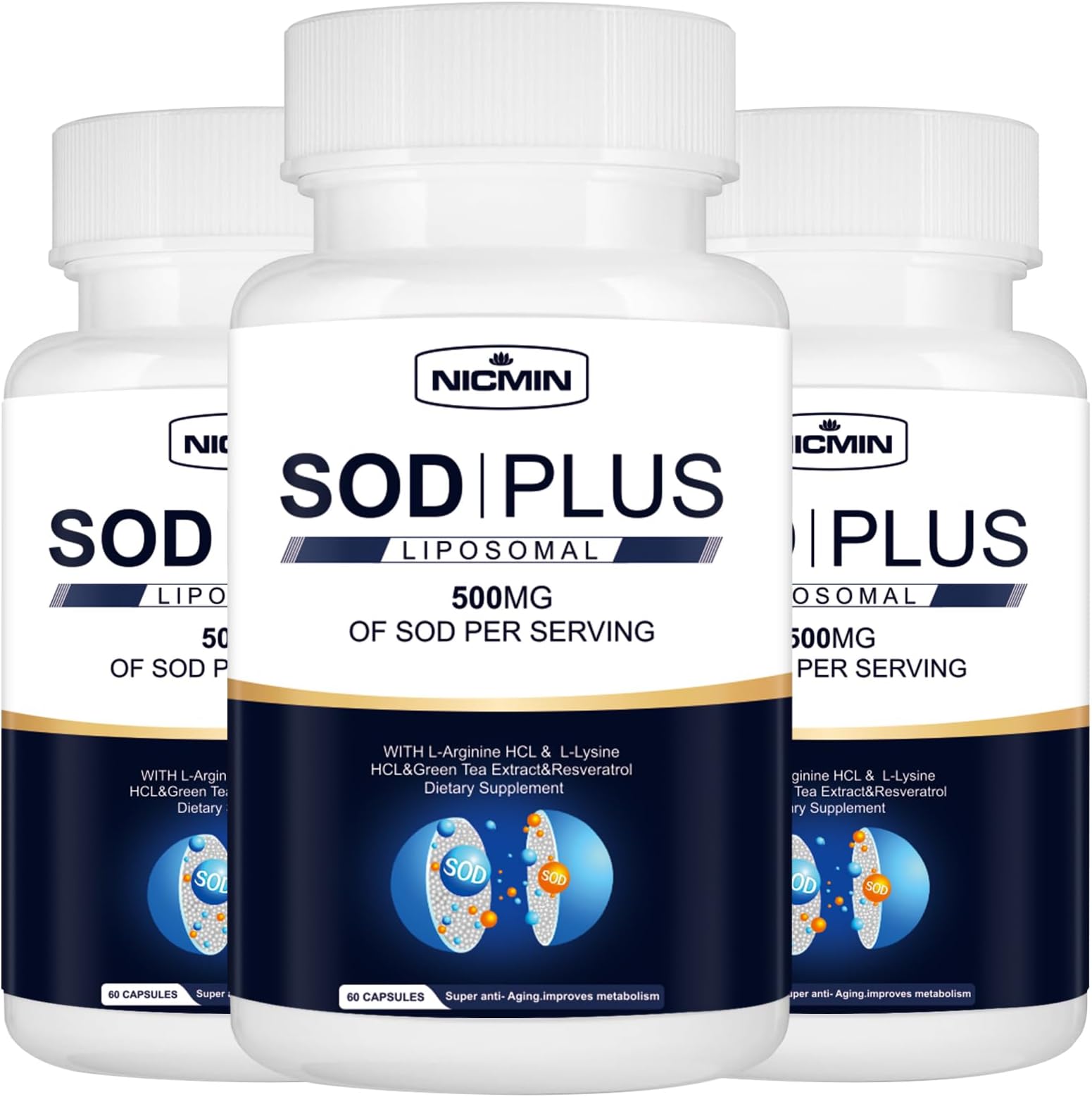Amazon.com: Superoxide Dismutase Supplement 500mg - SOD Plus with ...