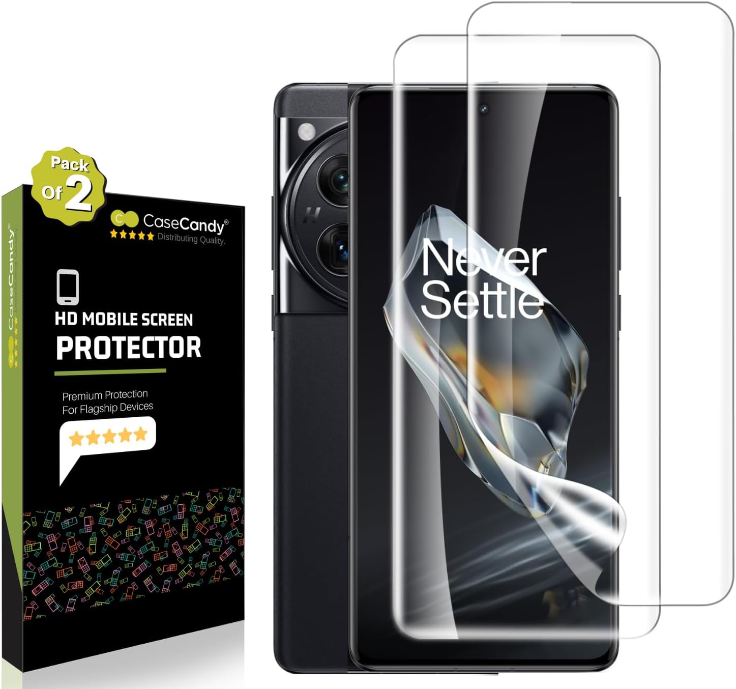 SHILD® - (2 Pack Flexible Screen Protector Guard For OnePlus 12 Curved ...