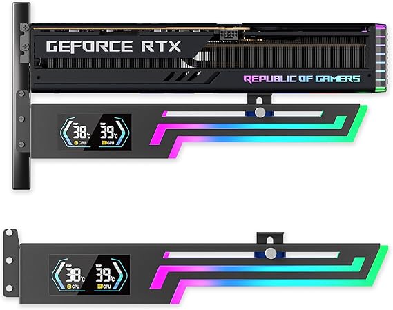 Amazon.com: GSCOLER ARGB GPU Support Bracket with CPU & GPU Temp ...
