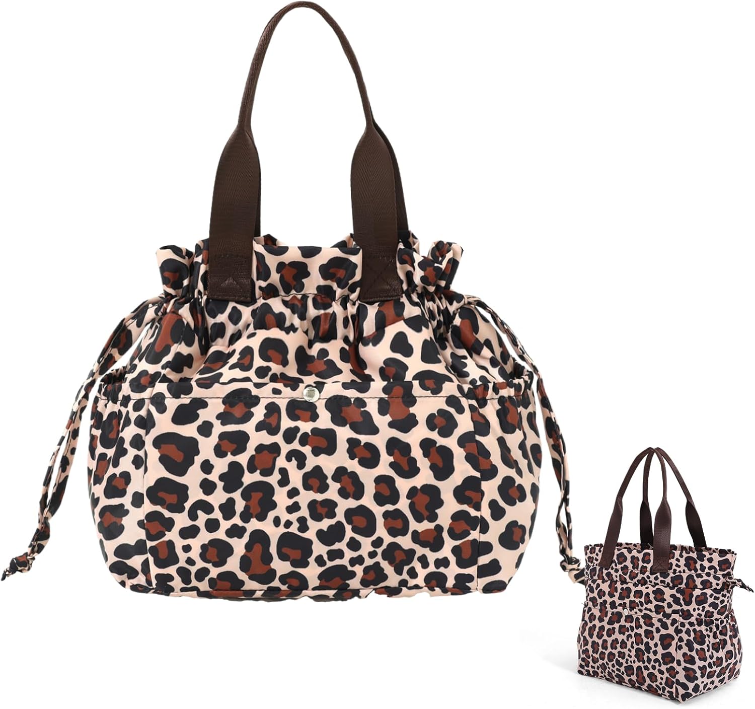 MEXS Lunch Bag for Women Reusable Drawstring Insulated Lunch Box Stain ...