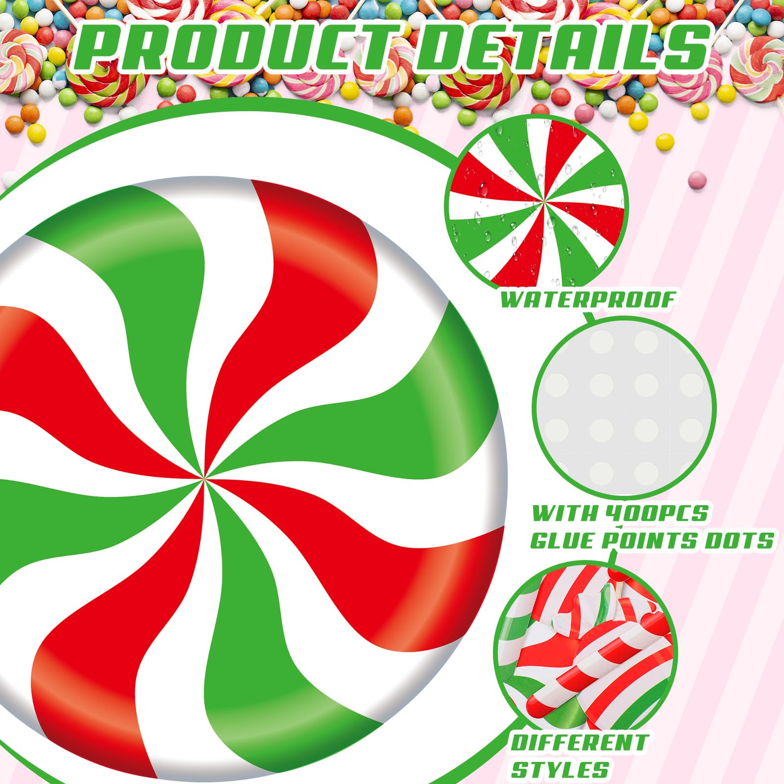 Snapklik.com : 200 Pcs Christmas Candyland Cutouts Christmas Candy Cutouts For Bulletin Board ...