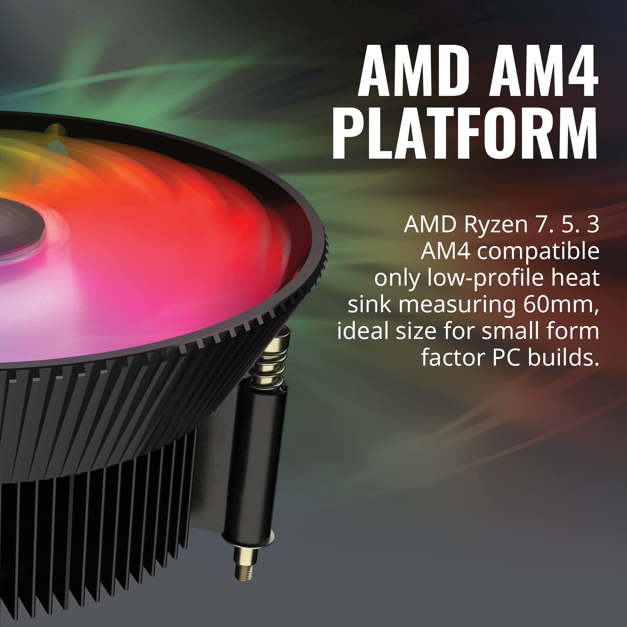 Cooler Master A71C ARGB AMD Ryzen Low-Profile CPU Air Cooler, Anodized ...