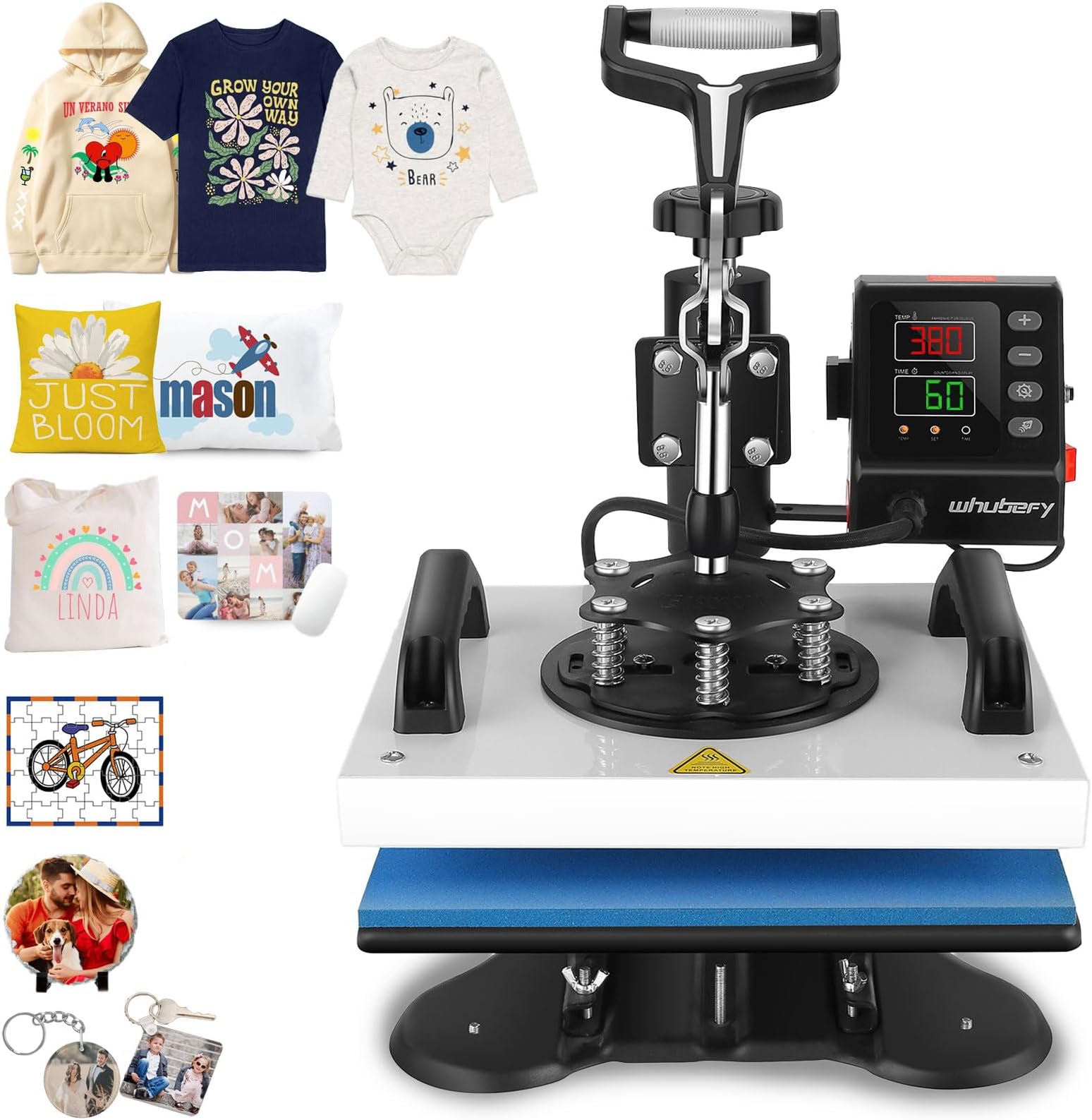 Amazon.com: 12" x 10" Heat Press Machine for T-Shirt, Shirt Press ...