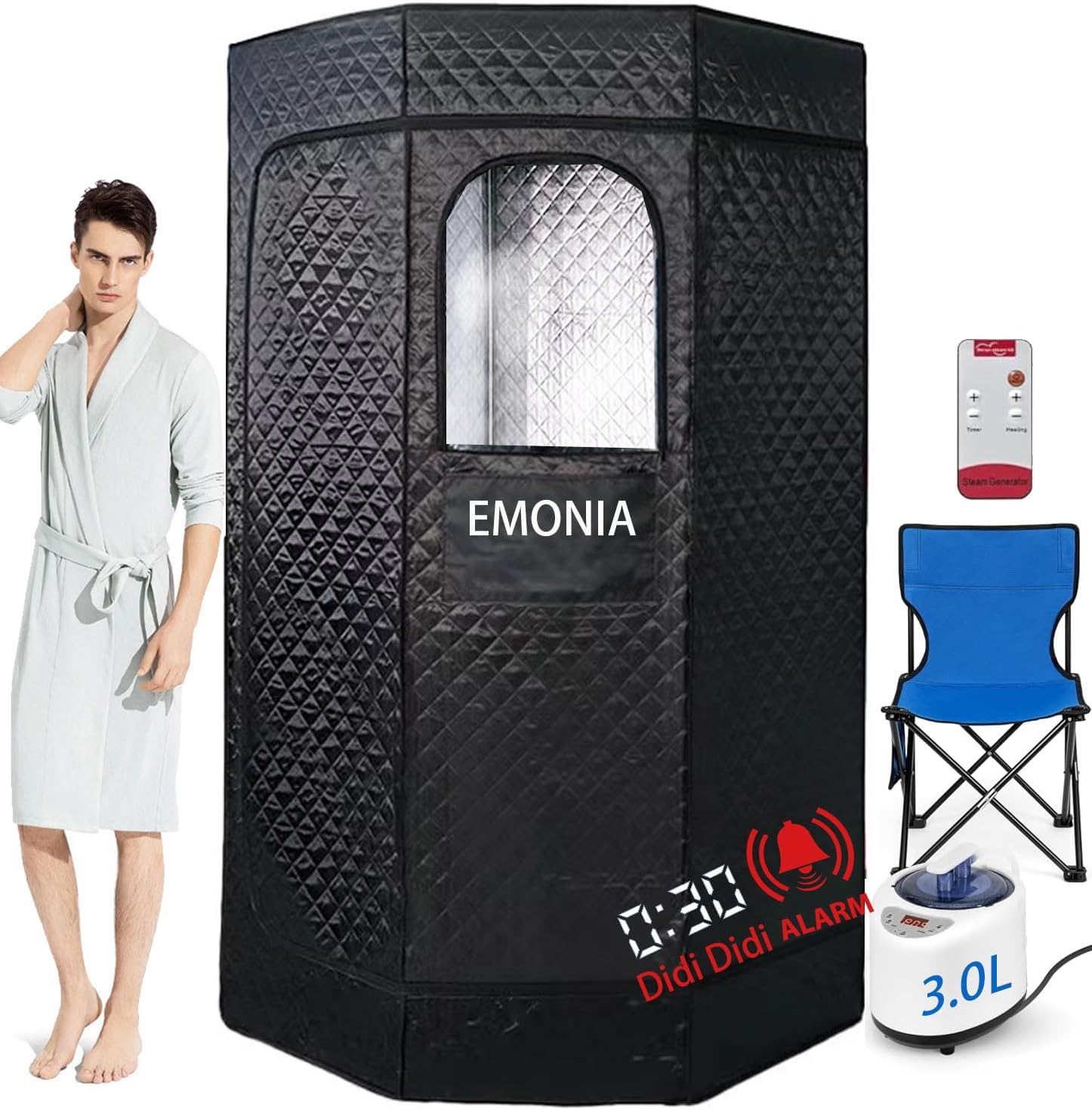 Amazon.com : Portable Sauna Box Time's Up DIDI Alarm Strong Steam ...