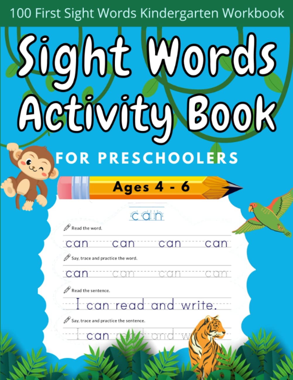 Amazon.com: Sight Words Activity Book for Preschoolers: 100 First Sight ...