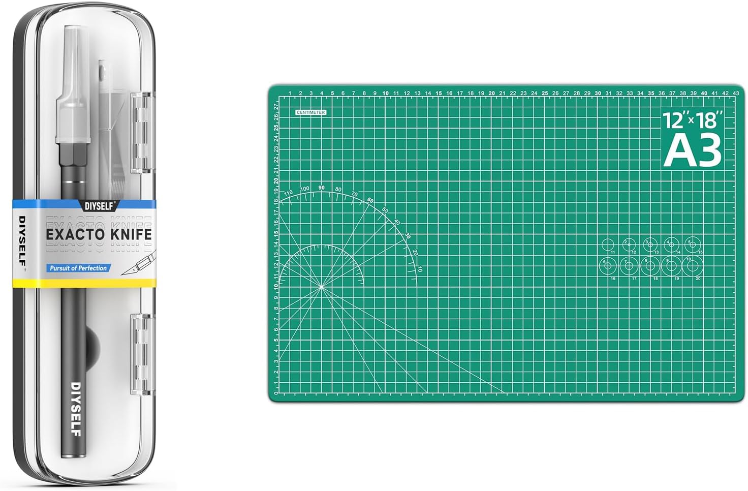 Amazon.com: DIYSELF 12 Pcs Exacto Knife Set with Case and Cutting Mat ...