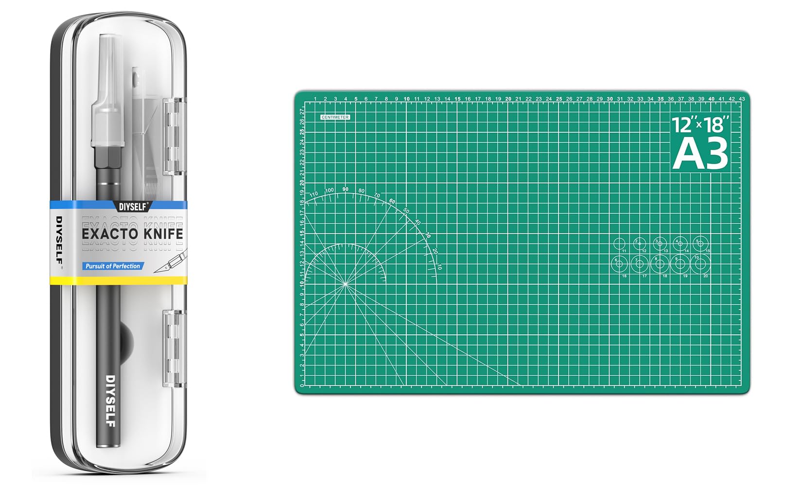 Amazon.com: DIYSELF 12 Pcs Exacto Knife Set with Case and Cutting Mat ...