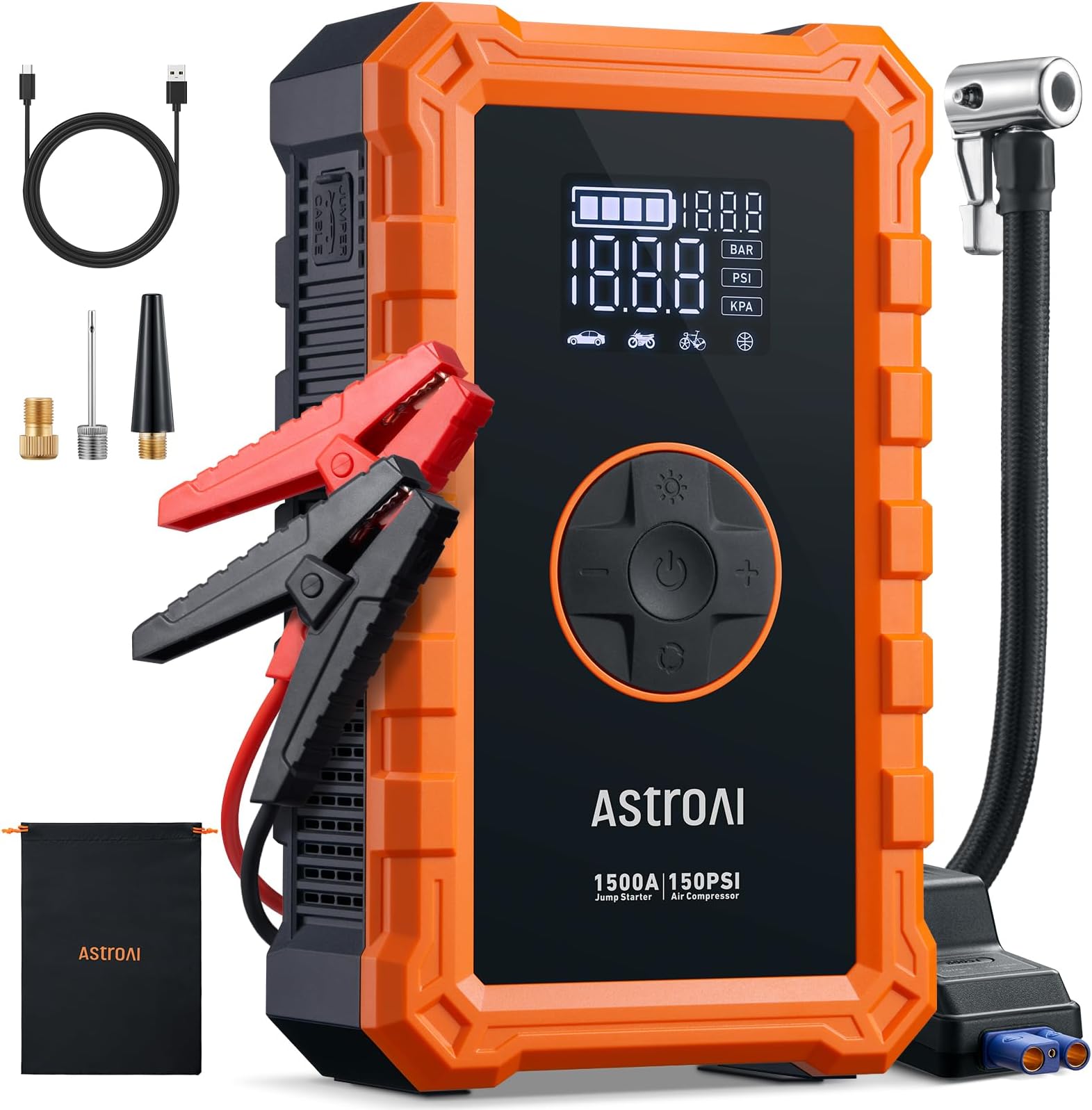 Amazon.com: MobiBot 4-in-1 Jump Starter with Air Compressor, Portable ...