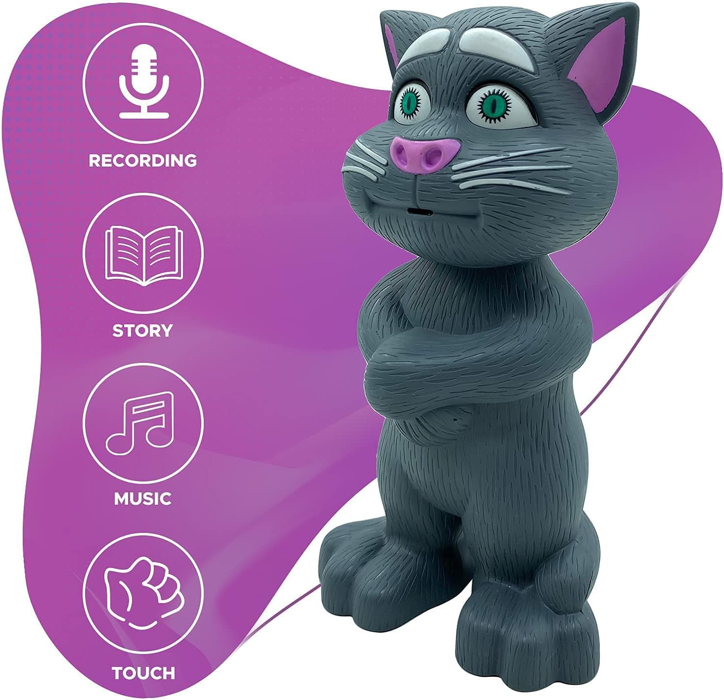 Buy NHR Intelligent Talking Tom Cat, Speaking Robot Cat Repeats What ...