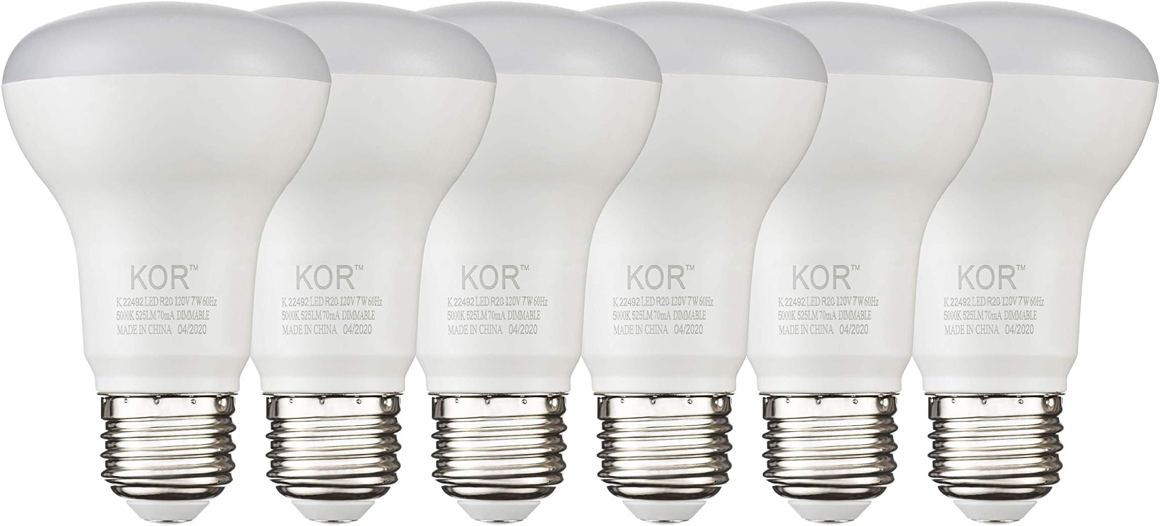 LUNO R20 Dimmable LED Bulb, Color Selectable, 7W (50W Equivalent), 500 ...