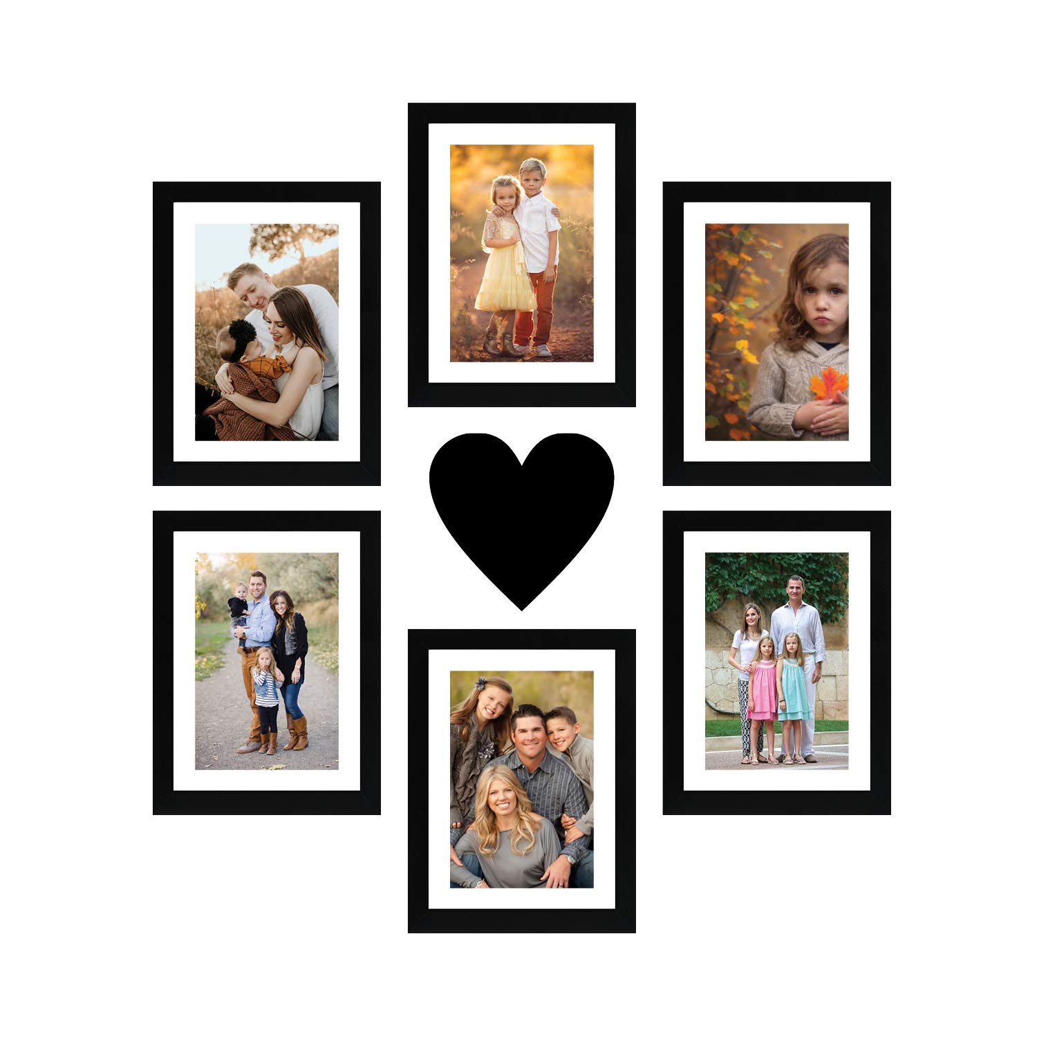 Amazon Brand - Solimo Set of 6 Photo Frames (6 X 8 Inch - 6) With Mount ...