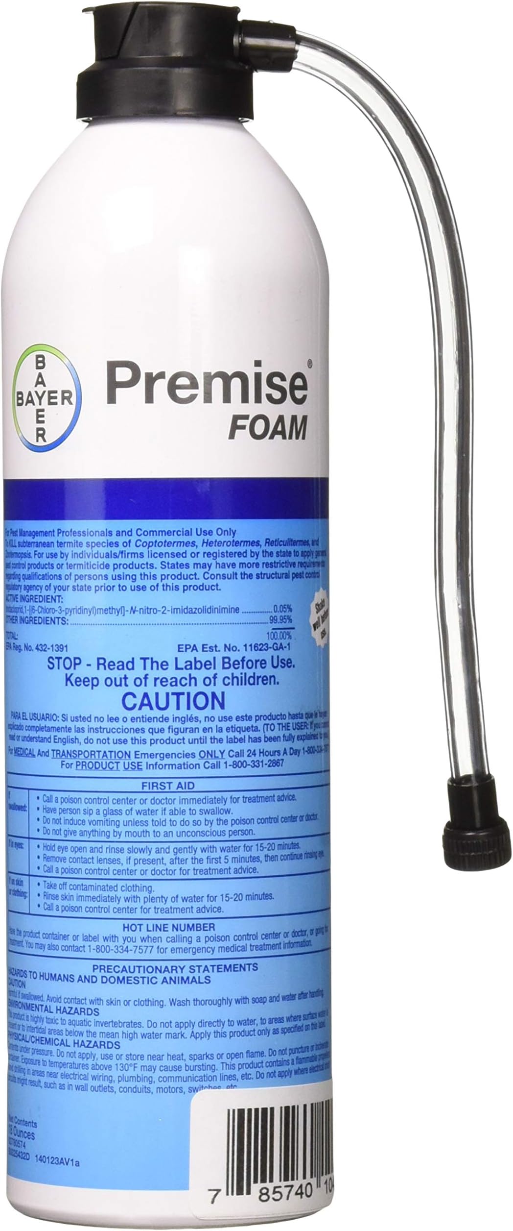 Amazon.com : Bayer 03780574 Premise Foam Termiticide, White 18_ounce ...