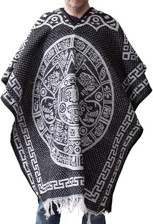 Amazon.com: Gamboa Reversible Mexican Ponchos for Men and Women Sarape ...