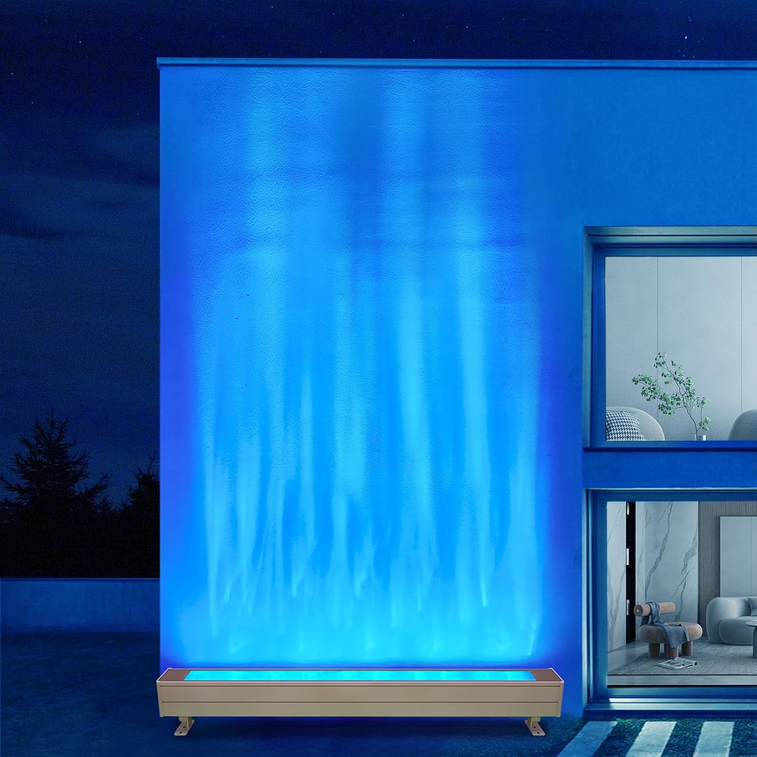 STASUN 40Inch RGBW Ocean Wave Light, Colorful Water Ripple Light ...