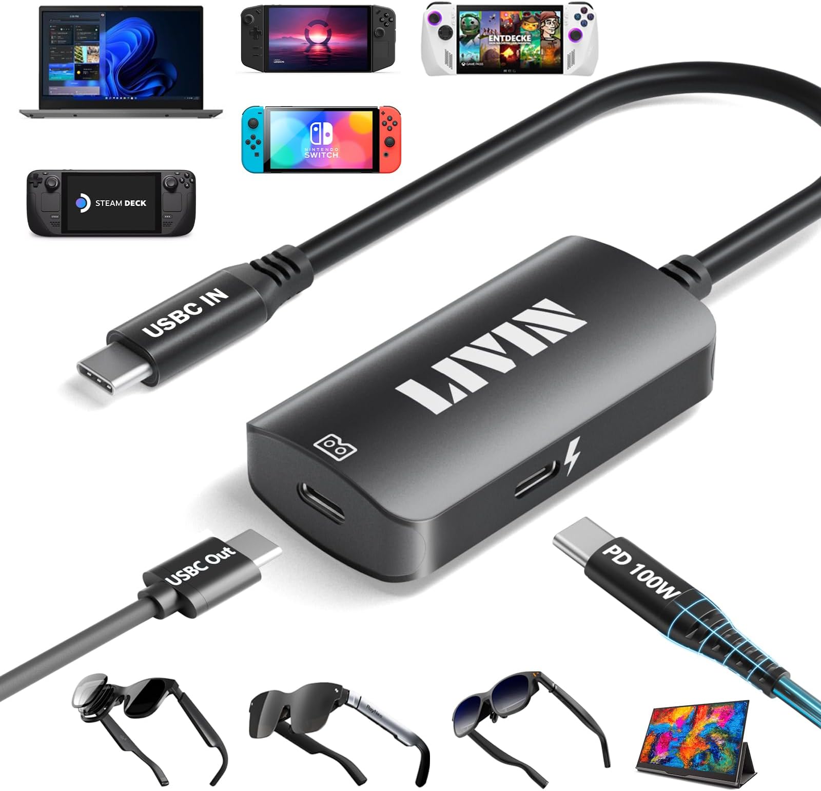 Amazon.com: TCL Portable Adapter for Connecting RayNeo Air 2s / Air 2 ...