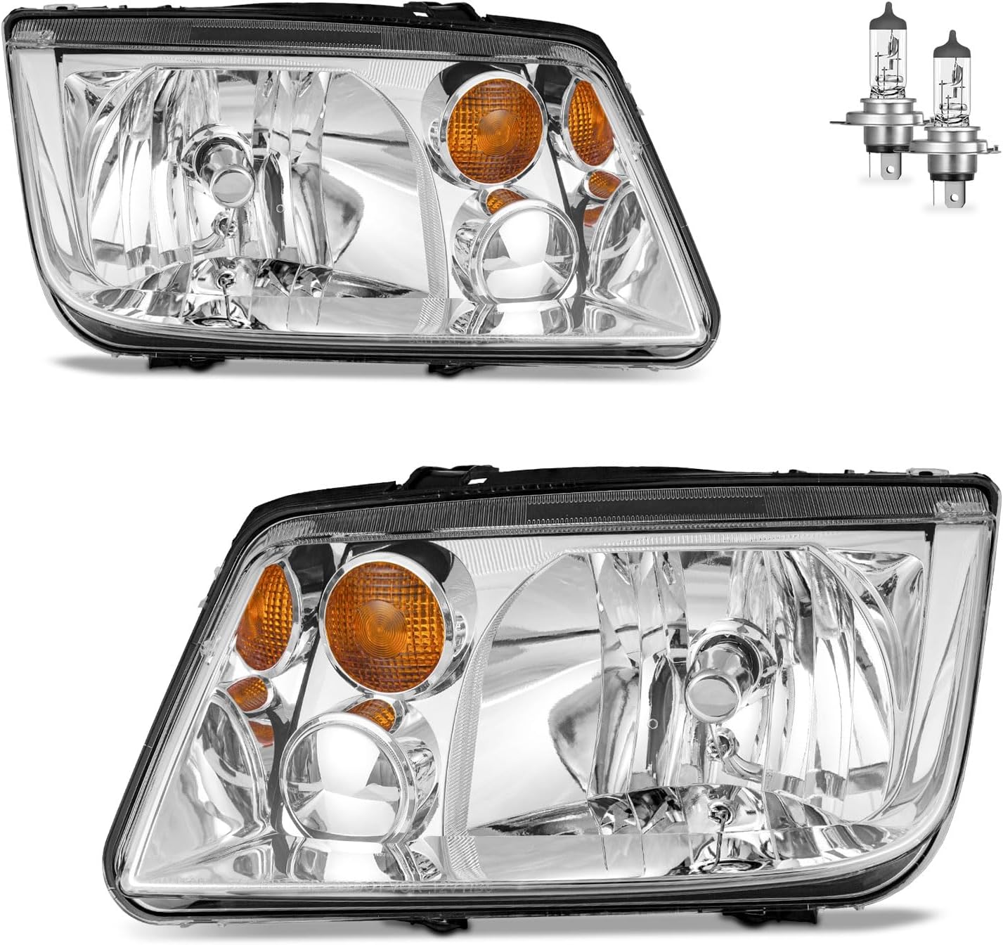 Amazon.com: Auto Dynasty [Euro Model] E-Code Style Halogen Headlight ...