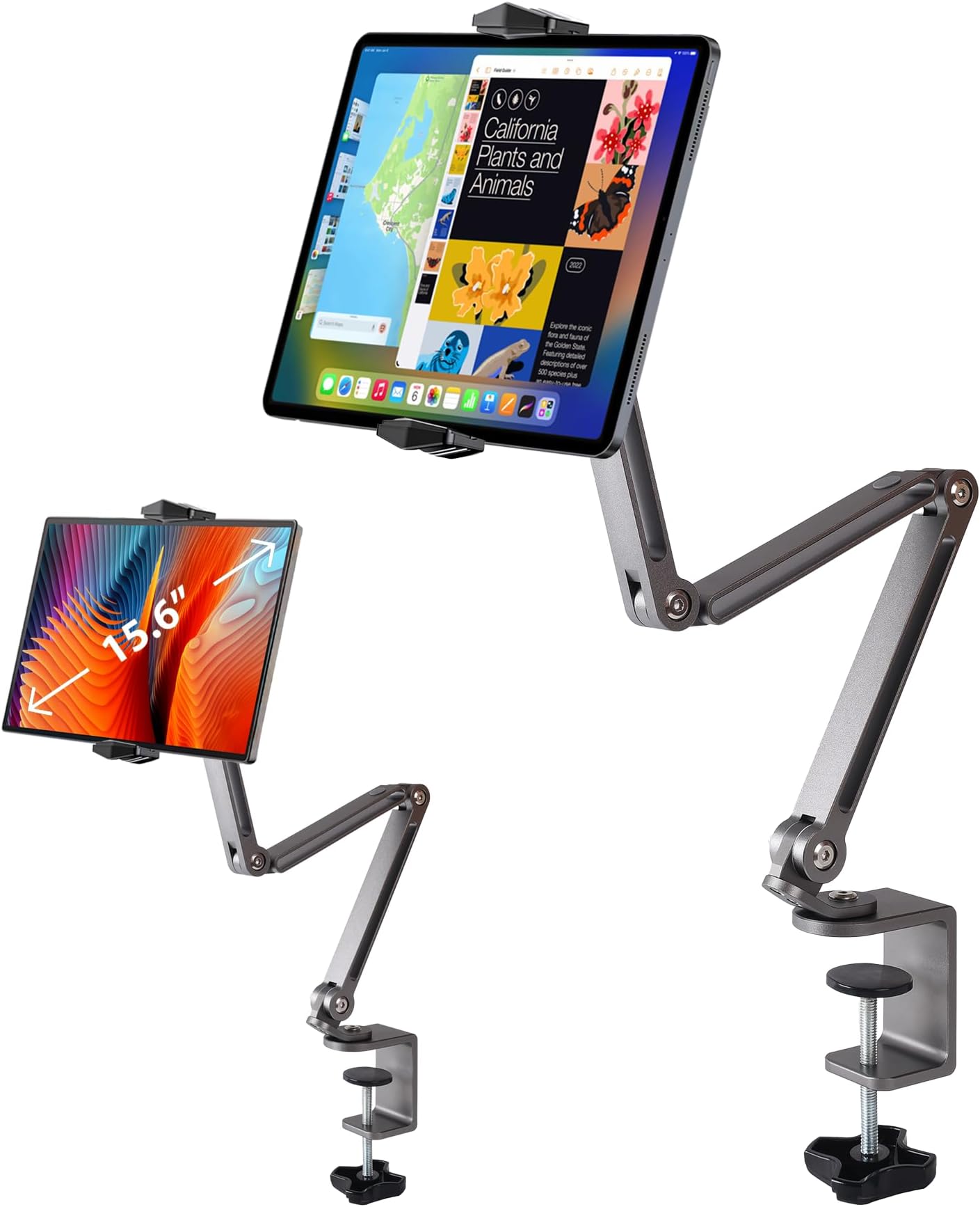 Amazon.com: HIBORI iPad Mount for Desk Aluminum Alloy Tablet Stand ...
