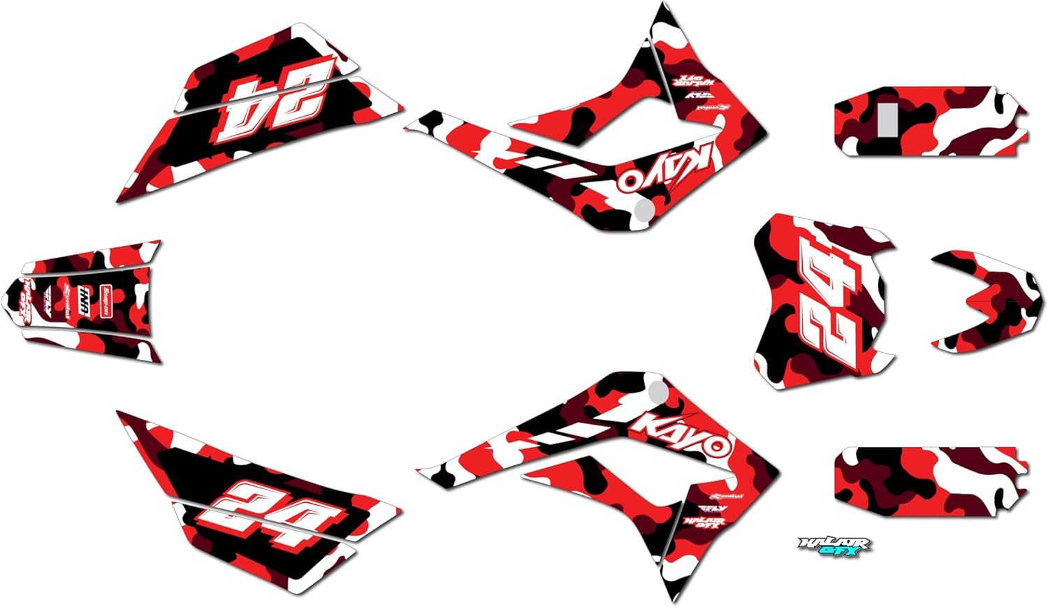 Amazon.com: Kalair GFX Graphics Kit for Kayo Pit Bike TS90 and TSD110 ...
