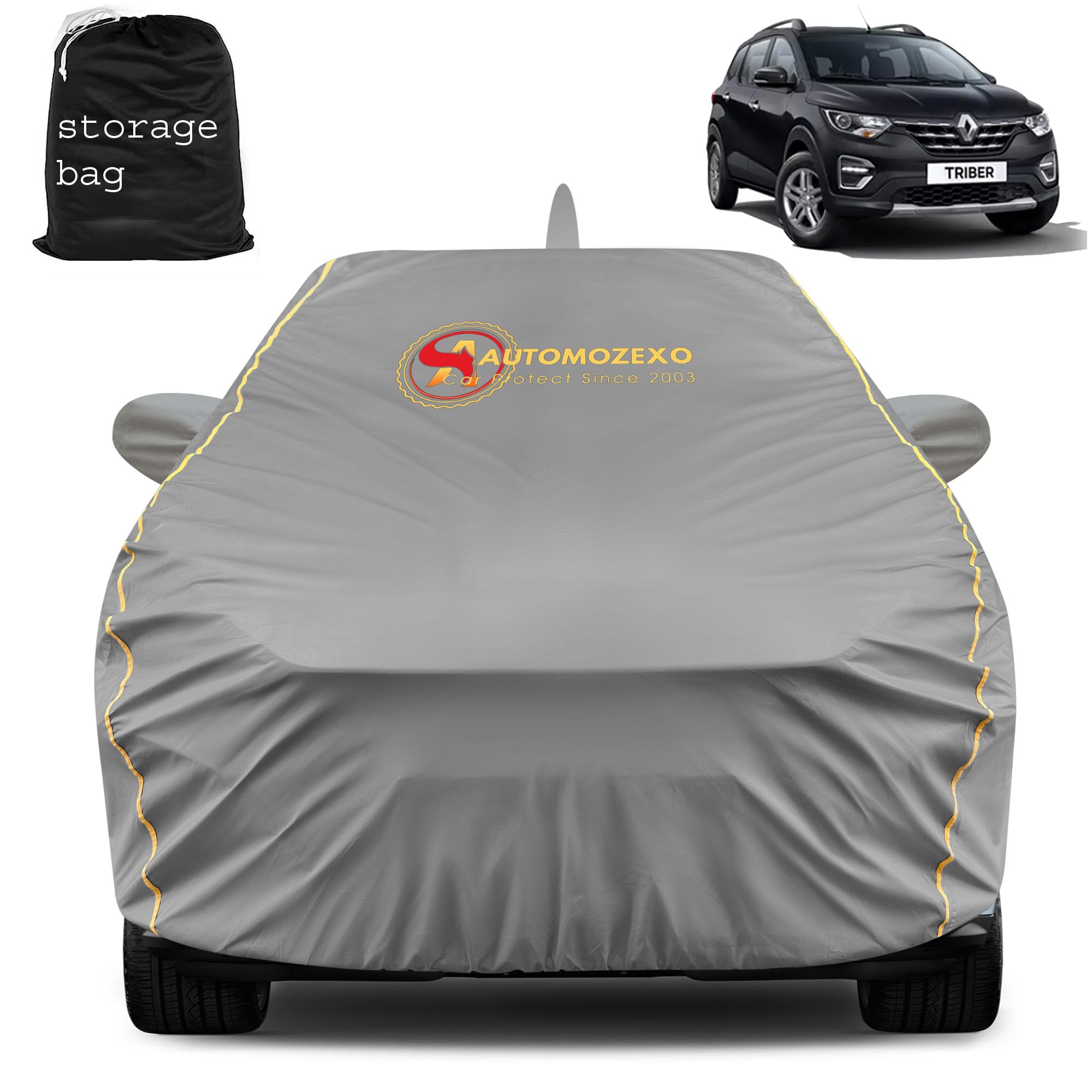 SPMOTIVE All Weather Protection Car Cover with Mirror Pocket, Anti Dust ...