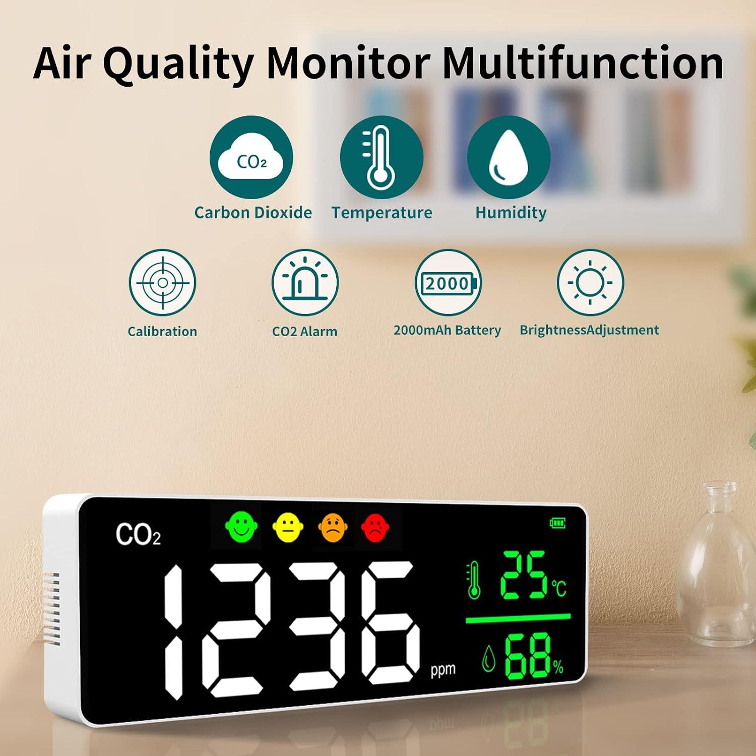 Buy Langkou Air Quality Monitor Indoor, Carbon Dioxide Detector ...