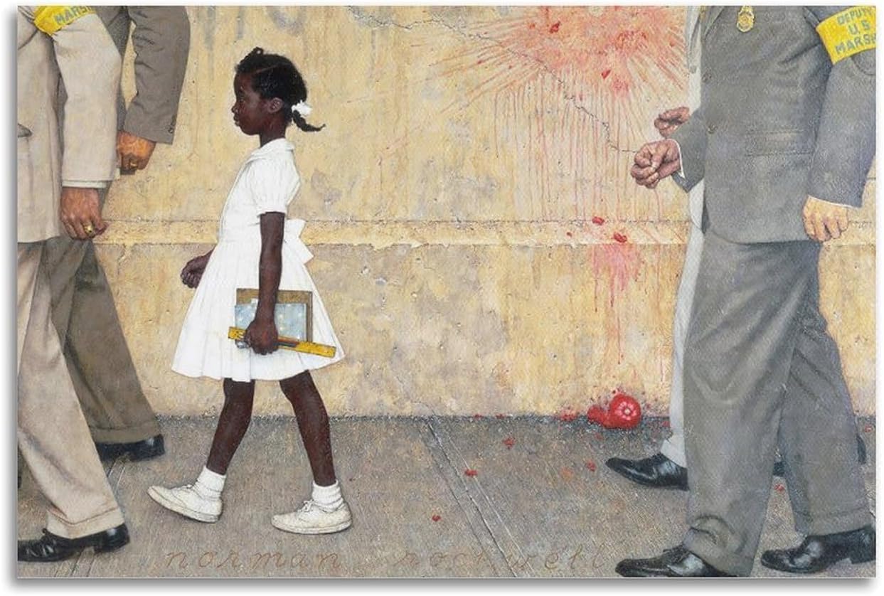 Amazon.com: Norman Rockwelll_Ruby Bridges Famous Poster Painting On ...