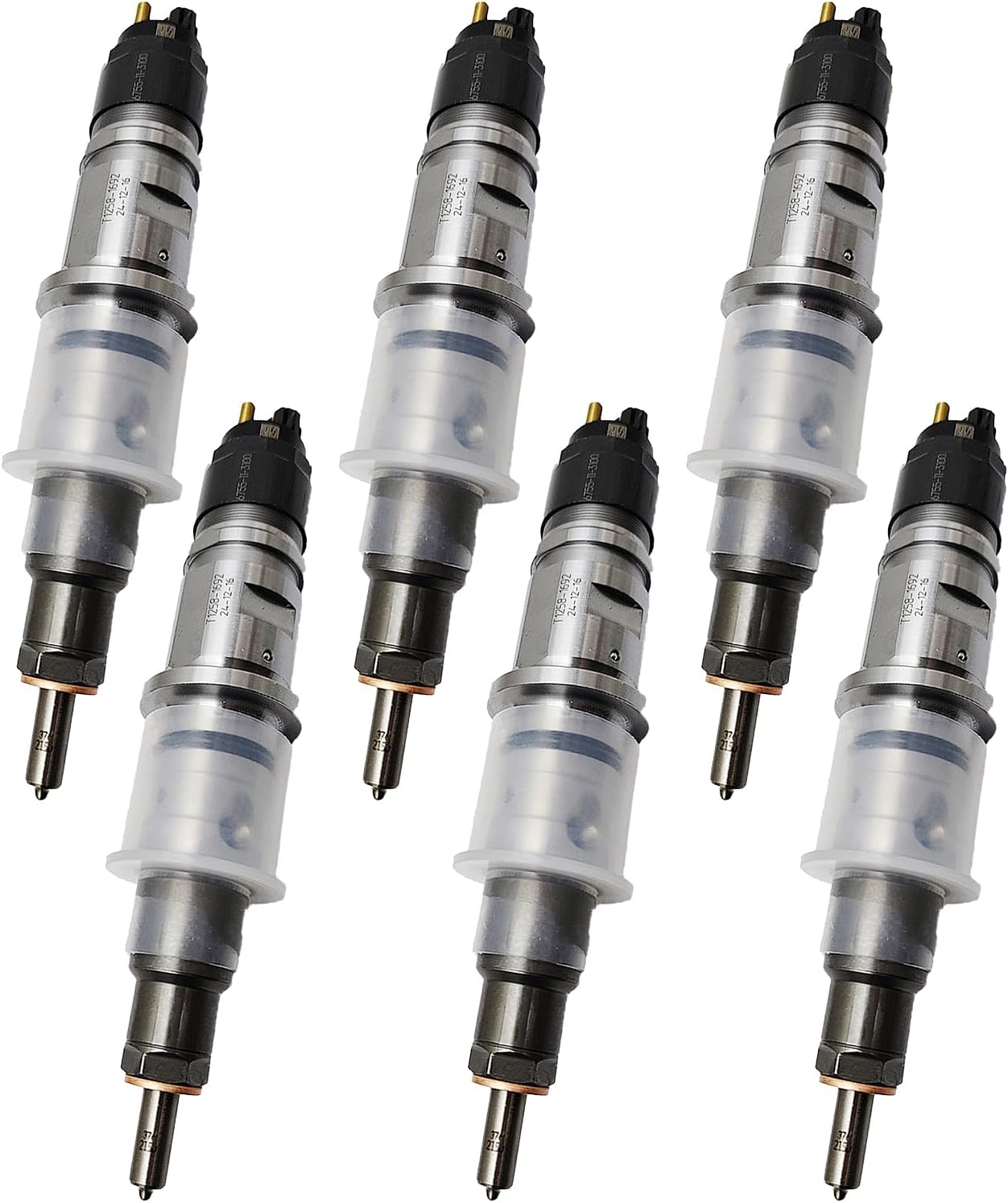 6PCS 6D114 Diesel Fuel Injector 6746-11-3100 6746113100 for Komatsu ...