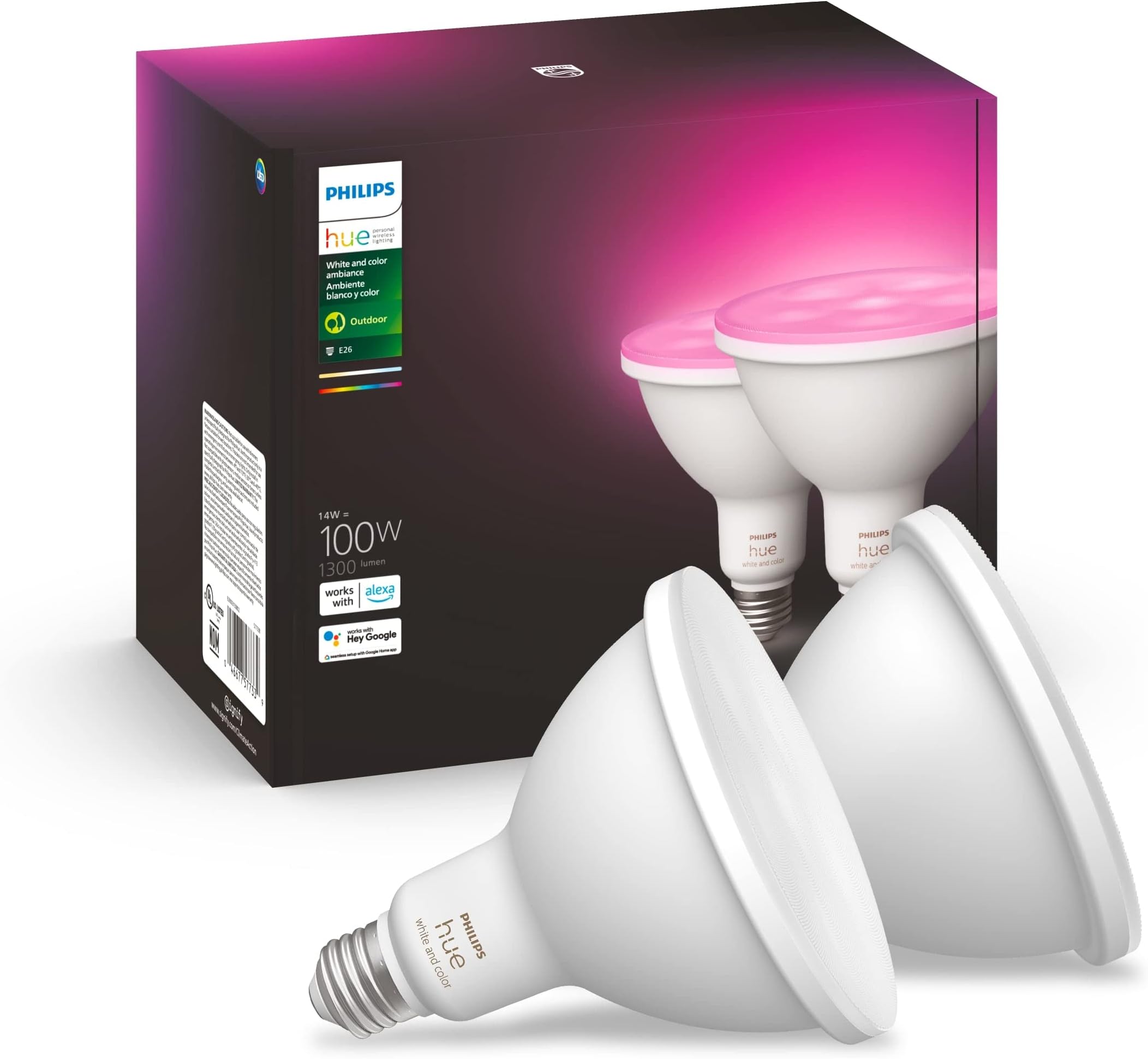 Philips Hue Premium Smart Bulbs, 16 Million Colors, for Most Lamps ...