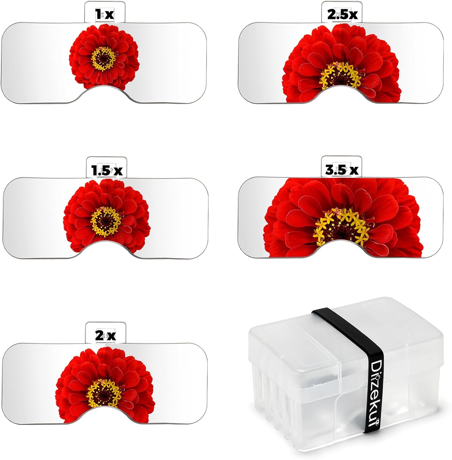 Amazon.com: Dilzekui Spare Set of Magnifying Glass 5 Lenses 1X,1.5X,2X ...