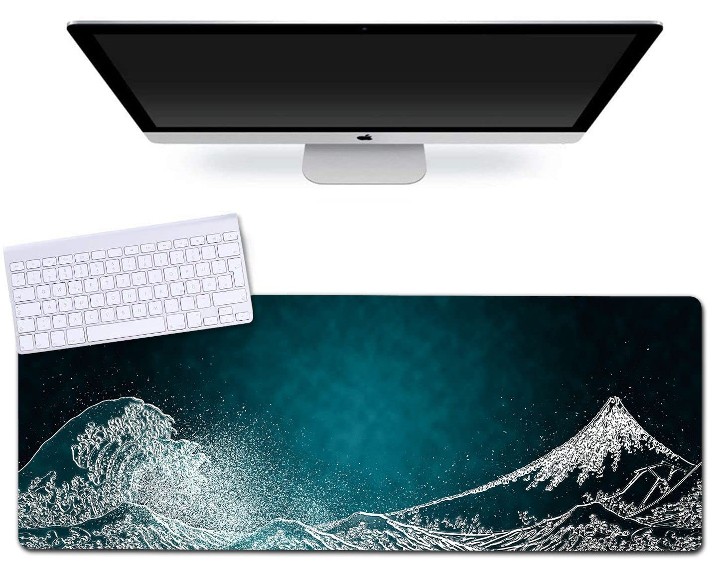 CASEOET Large Computer Mat with Non-Slip Rubber Base for Home Office ...