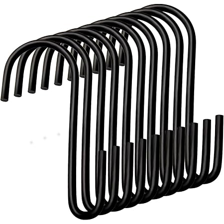 Amazon.com: ESFUN 6 Pack 10 inch Extra Large S Hooks Black Heavy Duty ...