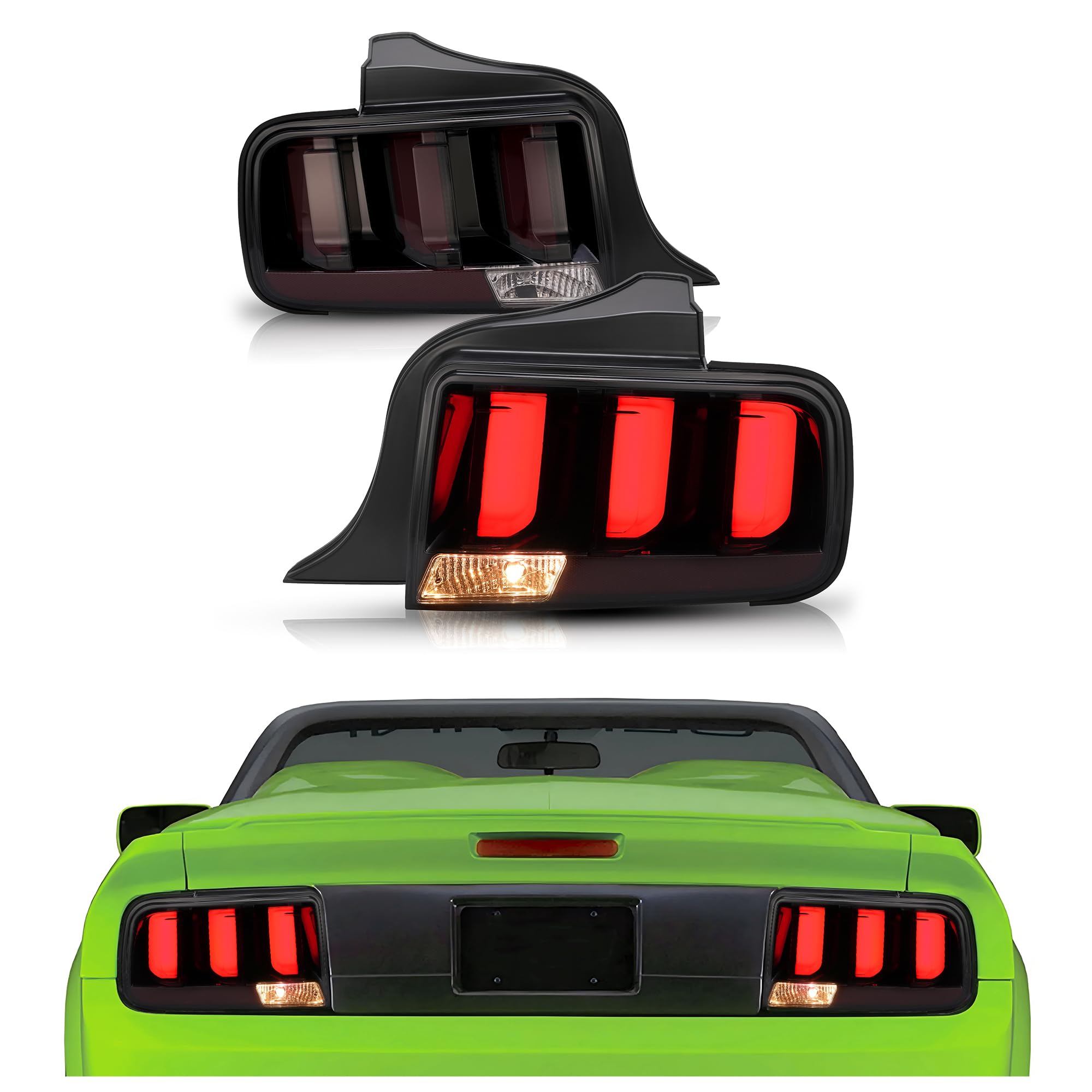 Amazon.com: HECASA Pair Tail Lights Compatible with 2005-2009 Ford ...