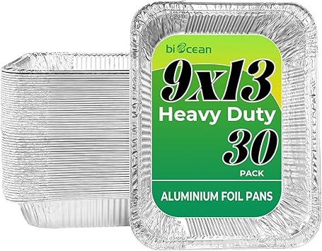 Amazon.com: biocean Aluminum Pans 9x13 Inch 30 Pack, Extra Heavy Duty ...