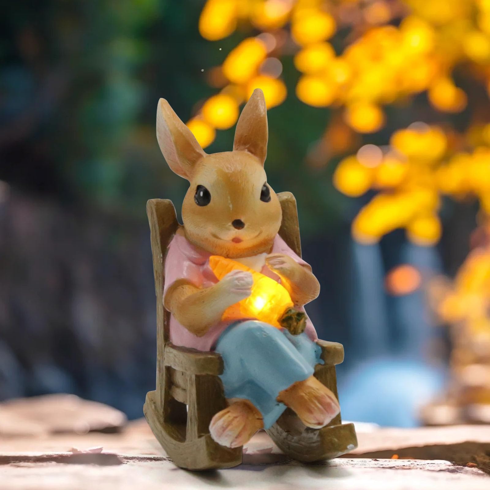 Amazon.com: FOXMIS Miniature Rabbit Decor Outdoor Statues - Easter ...