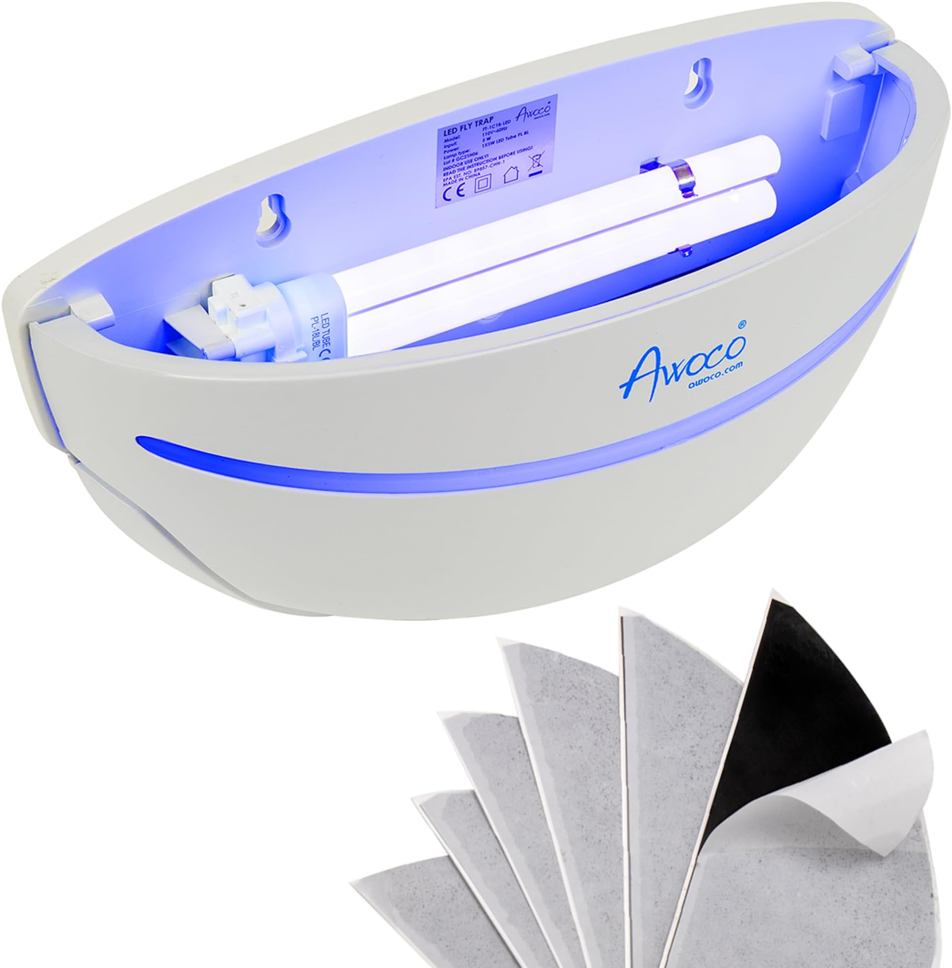 Awoco Lámpara LED de pared de 5 W para capturar insectos voladores ...