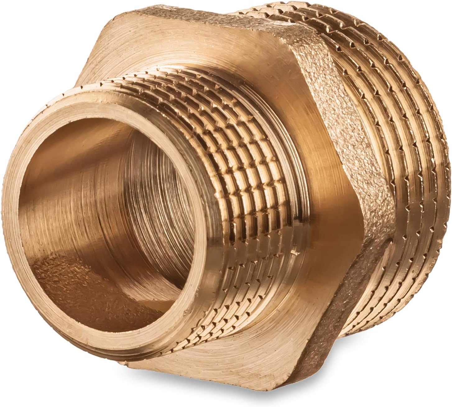 Adapter 1" Male x 3/4" Male Threaded Brass Construction NPT Crossover ...