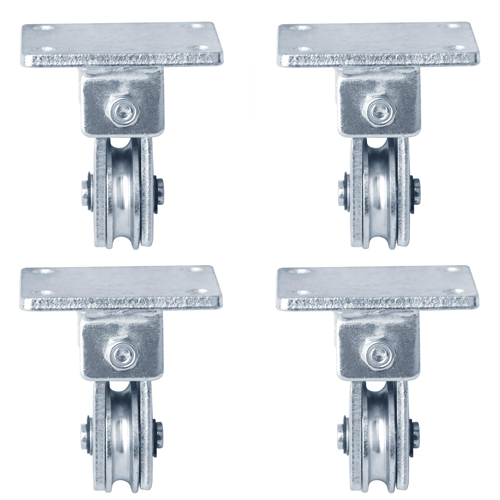 4 Pcs Cable Pulley Rotation Traction Wheel, 1-3/8 Inches Wall/Ceiling ...