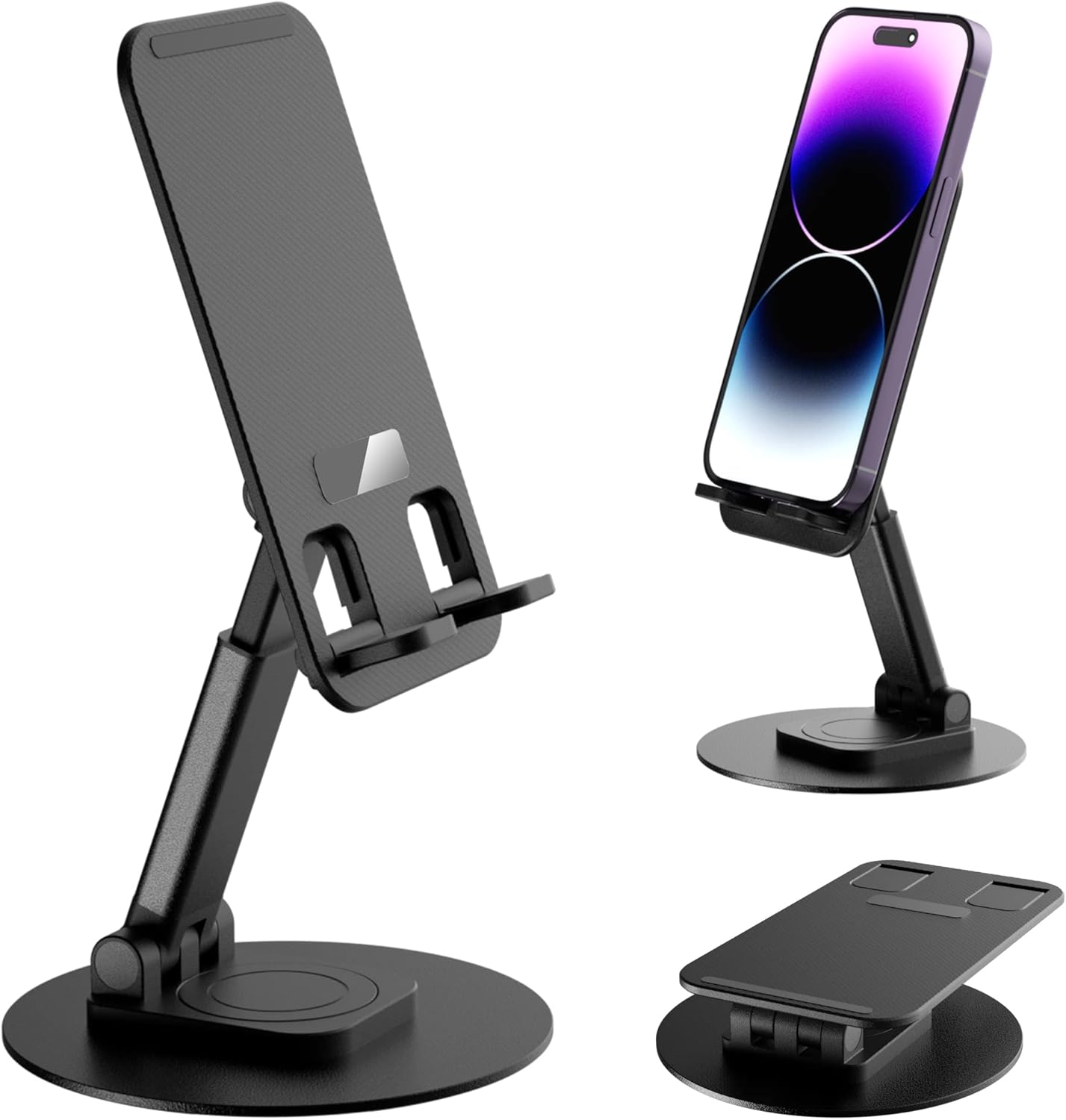 PZOZ Phone Swivel Stand for Desk,iPhone Mobile Cell Phone Holder Dock ...