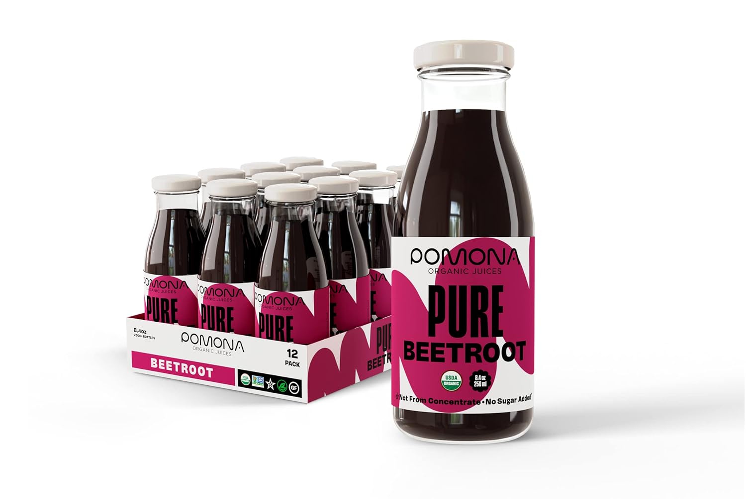 Amazon.com : Pomona Organic Cold Pressed Beet Juice, Non-GMO, No Sugar ...