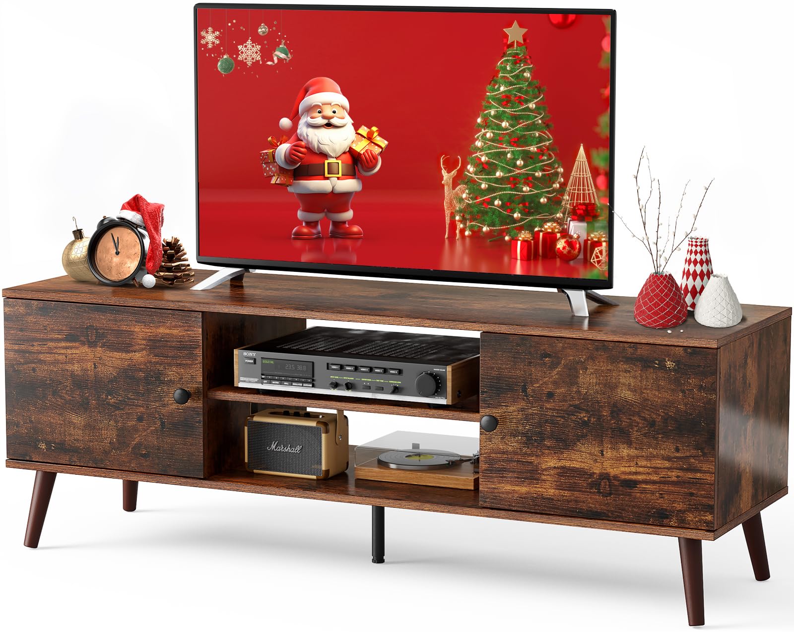 Amazon.com: DUMOS TV Stand for 55 60 inch TV, Entertainment Center with ...
