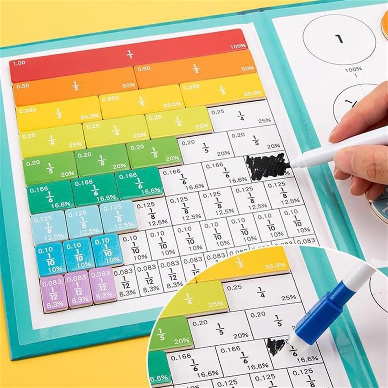Magnetic Math Fraction Set Aazon.co: Agnetic Fraction Tiles & Fraction ...